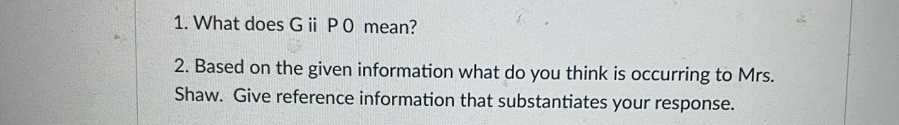 Solved What does G ii PO mean?Based on the given information | Chegg.com