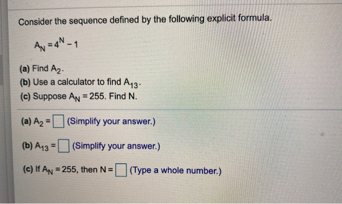 Solved Consider the sequence defined by the following | Chegg.com