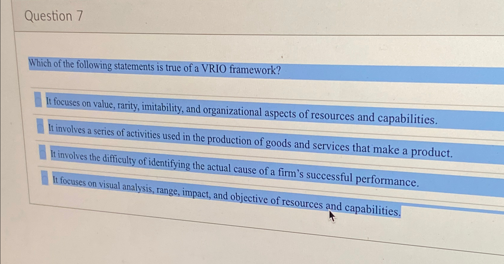 Solved Question 7Which of the following statements is true | Chegg.com