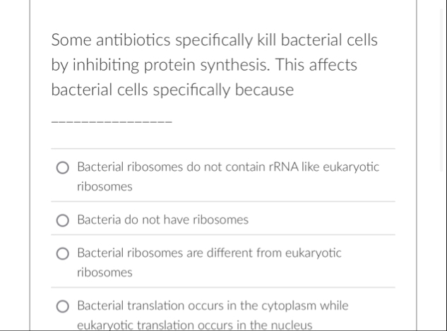 Solved Some antibiotics specifically kill bacterial cells by | Chegg.com