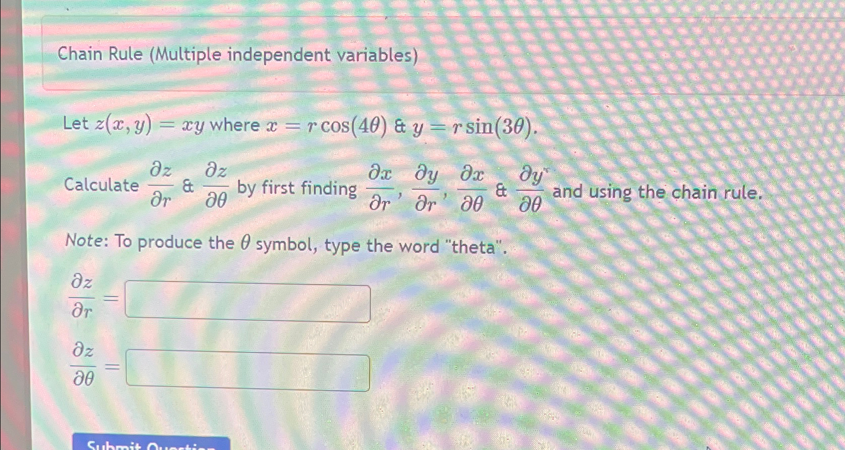 Chain Rule (Multiple independent variables)Let | Chegg.com