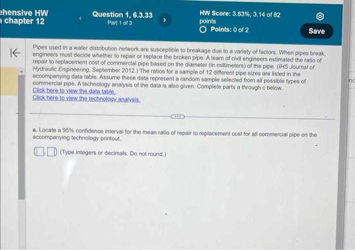 Solved Pipes used in a water distribution network are | Chegg.com