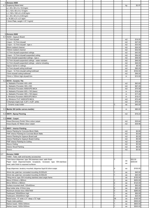 require quantity takeoff for the recap sheet,do | Chegg.com