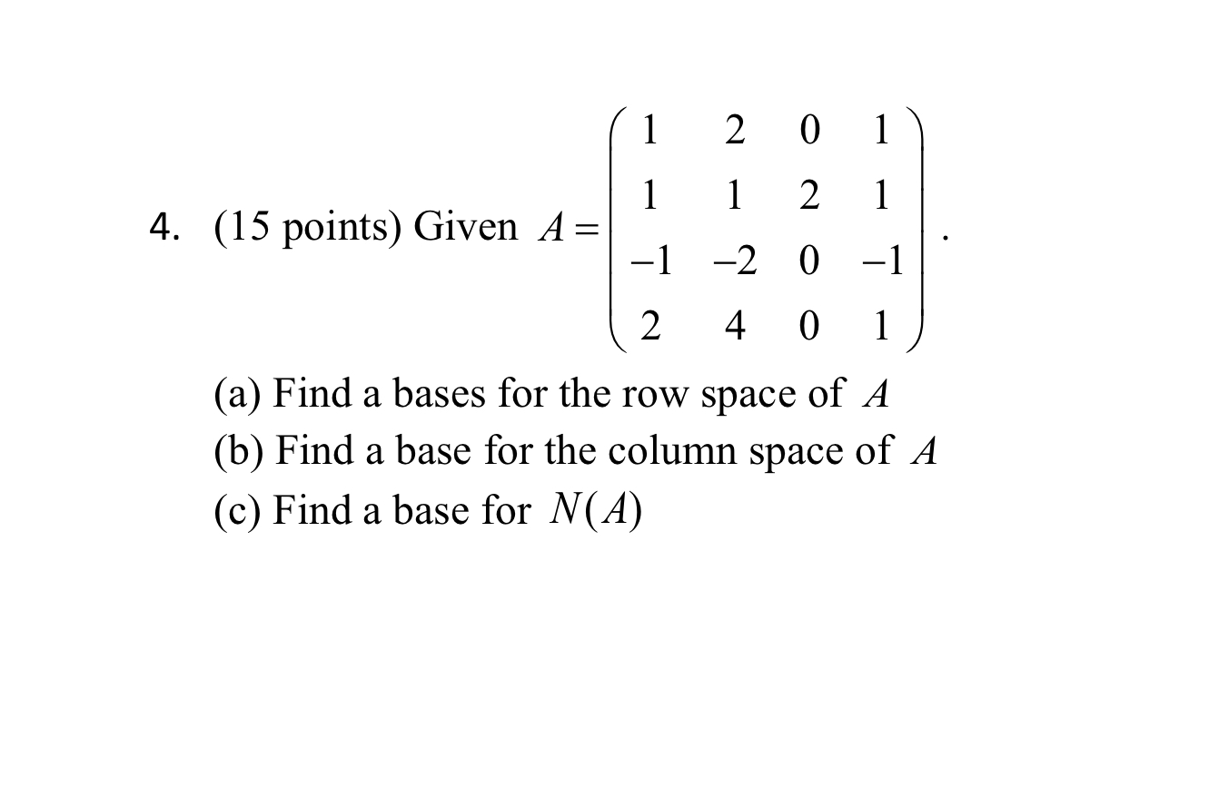 Solved (15 ﻿points) ﻿Given | Chegg.com