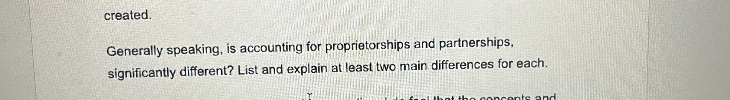 Solved Generally speaking, is accounting for proprietorships | Chegg.com