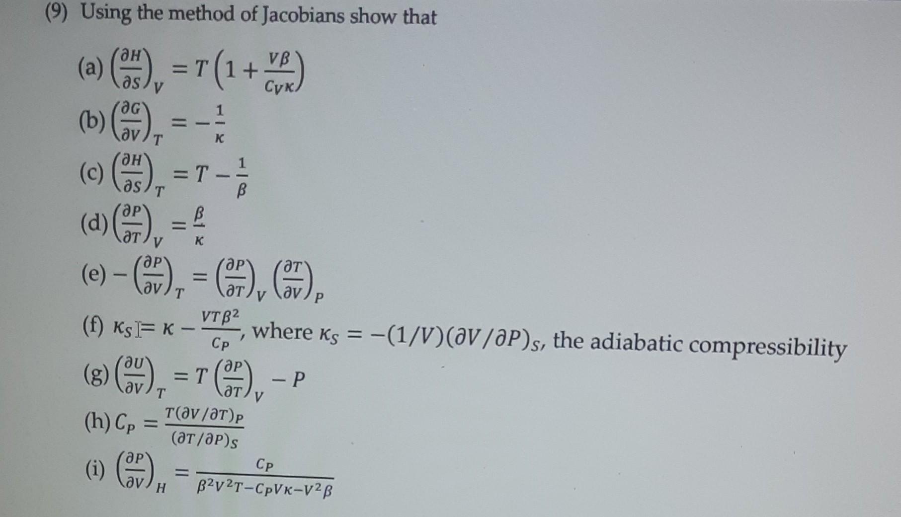 Solved (9) Using the method of Jacobians show that (a) | Chegg.com