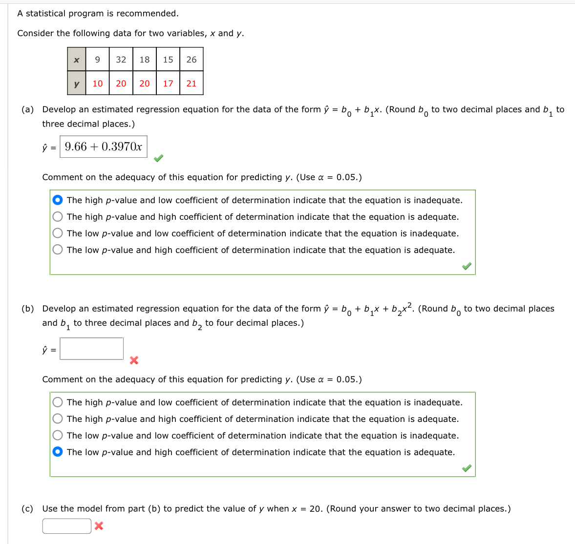 Solved A statistical program is recommended.Consider the | Chegg.com