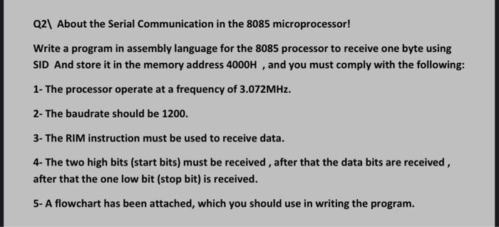 Solved Hello, experts, there is flowchart attached with the | Chegg.com