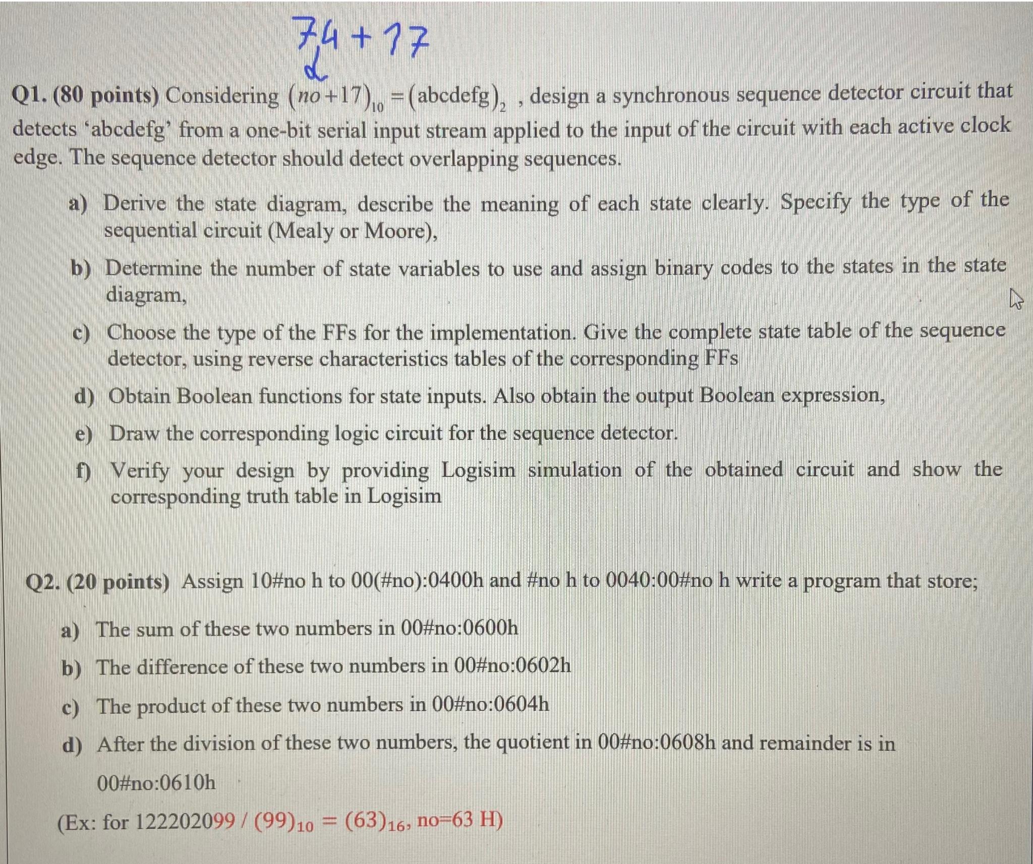 Solved 74+17Q1. ﻿ points | Chegg.com