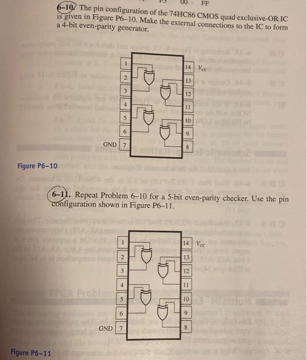 Solved FF 6-102 The pin configuration of the 74HC86 CMOS | Chegg.com