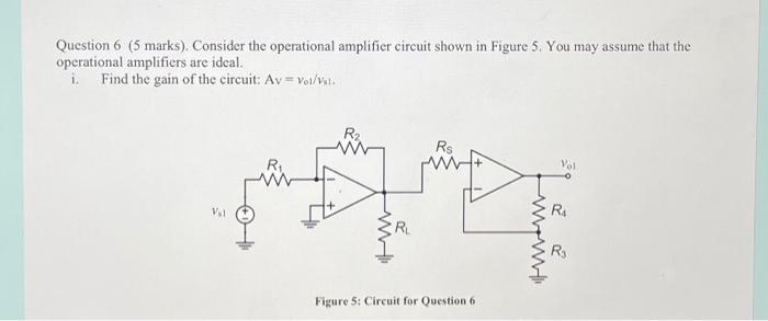 Solved Question 6 (5 marks). Consider the operational | Chegg.com
