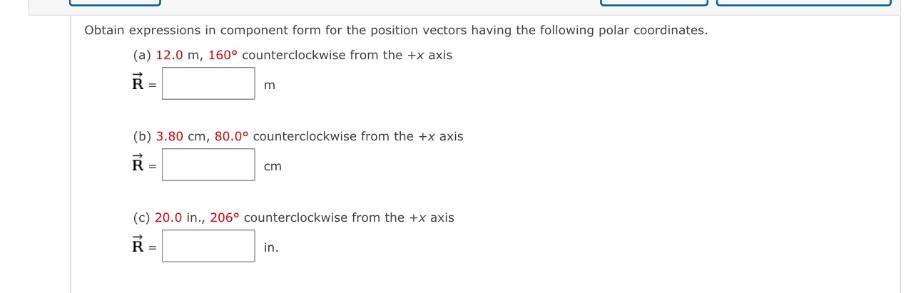 Solved Obtain expressions in component form for the position | Chegg.com