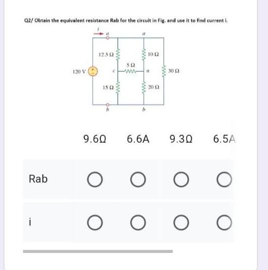 Solved Q2/ Obtain the equivalent resistance Rab for the | Chegg.com