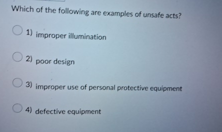 Solved Which of the following are examples of unsafe | Chegg.com