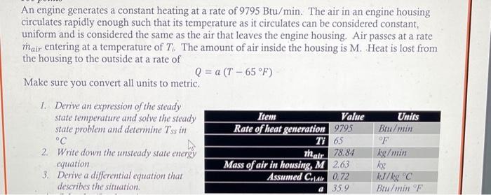 Solved 2. Write down the unsteady state energy equation 3. | Chegg.com Solved 2. Write down the unsteady state energy equation 3. | Chegg.com