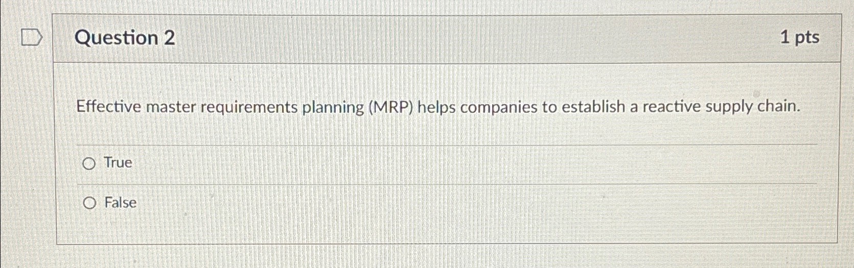 Solved Question 21ptsEffective master requirements planning | Chegg.com