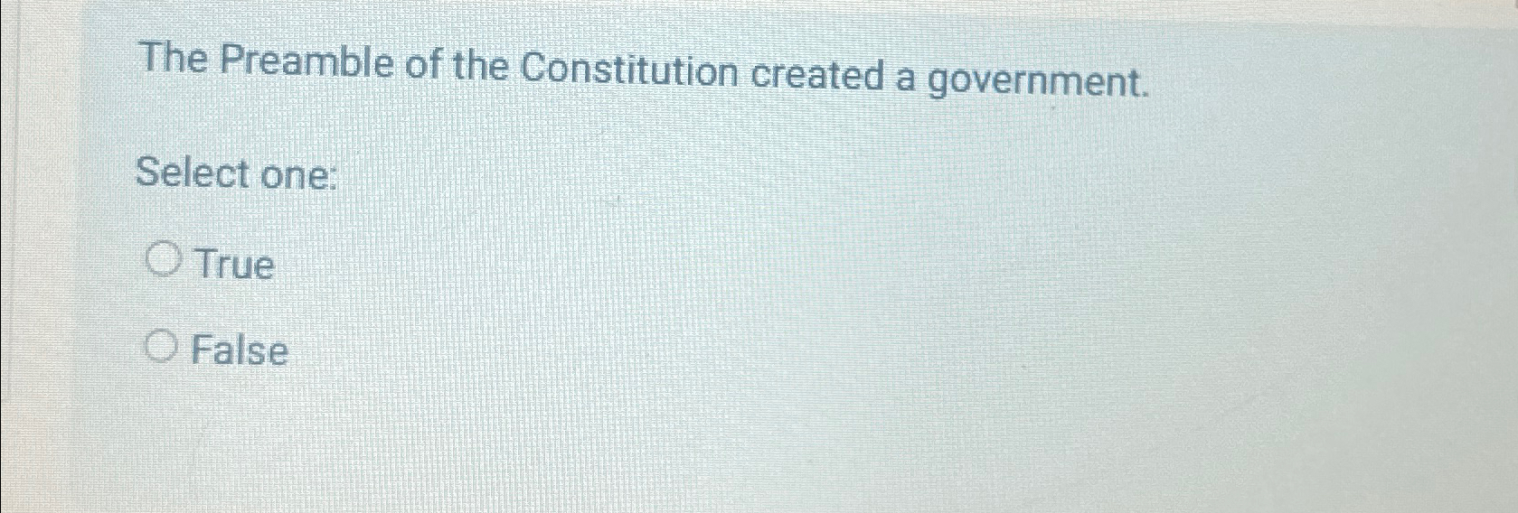 Solved The Preamble of the Constitution created a | Chegg.com