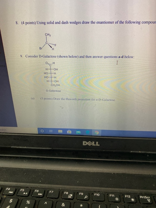 Solved 8. (4 points) Using solid and dash wedges draw the | Chegg.com