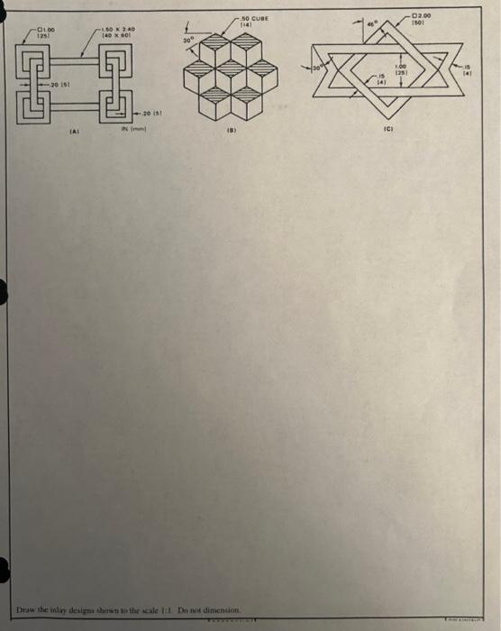 1. Given the center below, construct a hexagon 30 mm | Chegg.com