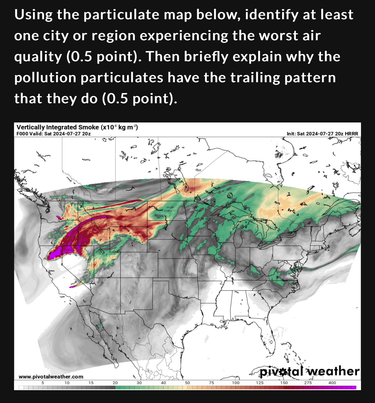 Solved Using the particulate map below, identify at leastone | Chegg.com