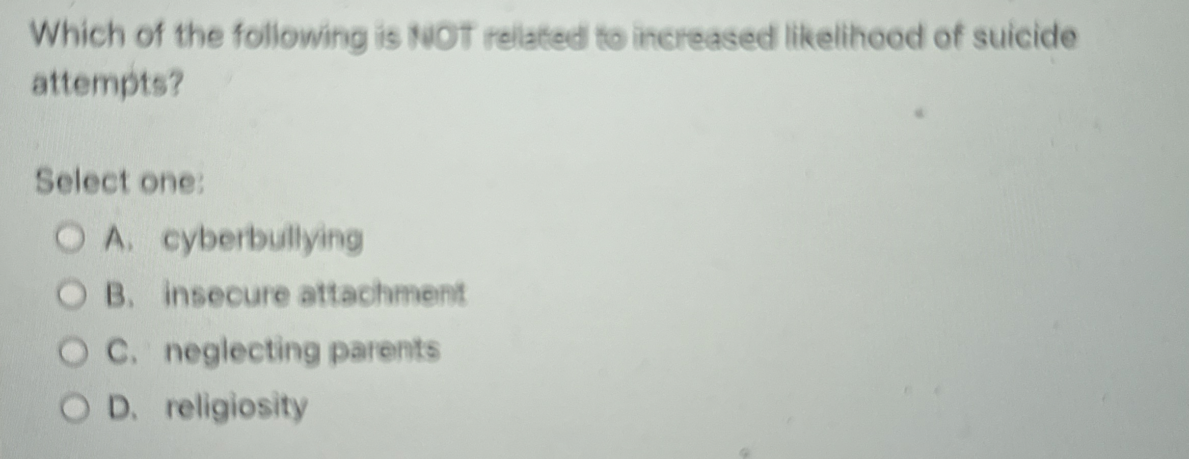 Solved Which of the following is vot related to increased | Chegg.com