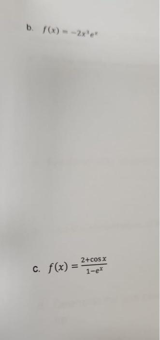 Solved 3. Find dxdf for the given functions. a. | Chegg.com