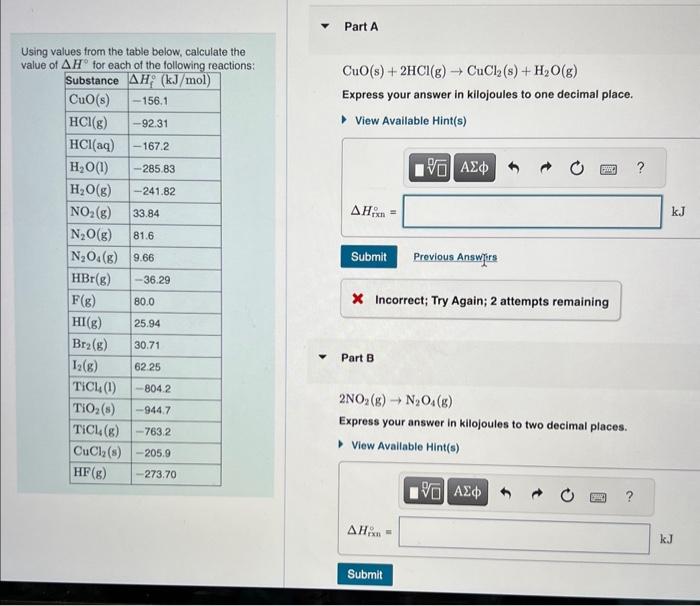 Solved Using values from tha tahle halnw calsulate the value | Chegg.com