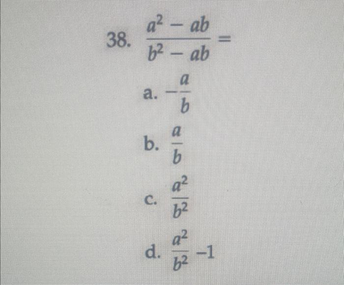 Solved 38 B2 Aba2 Ab A Ba B Ba C B2a2 D B2a2 1 Chegg