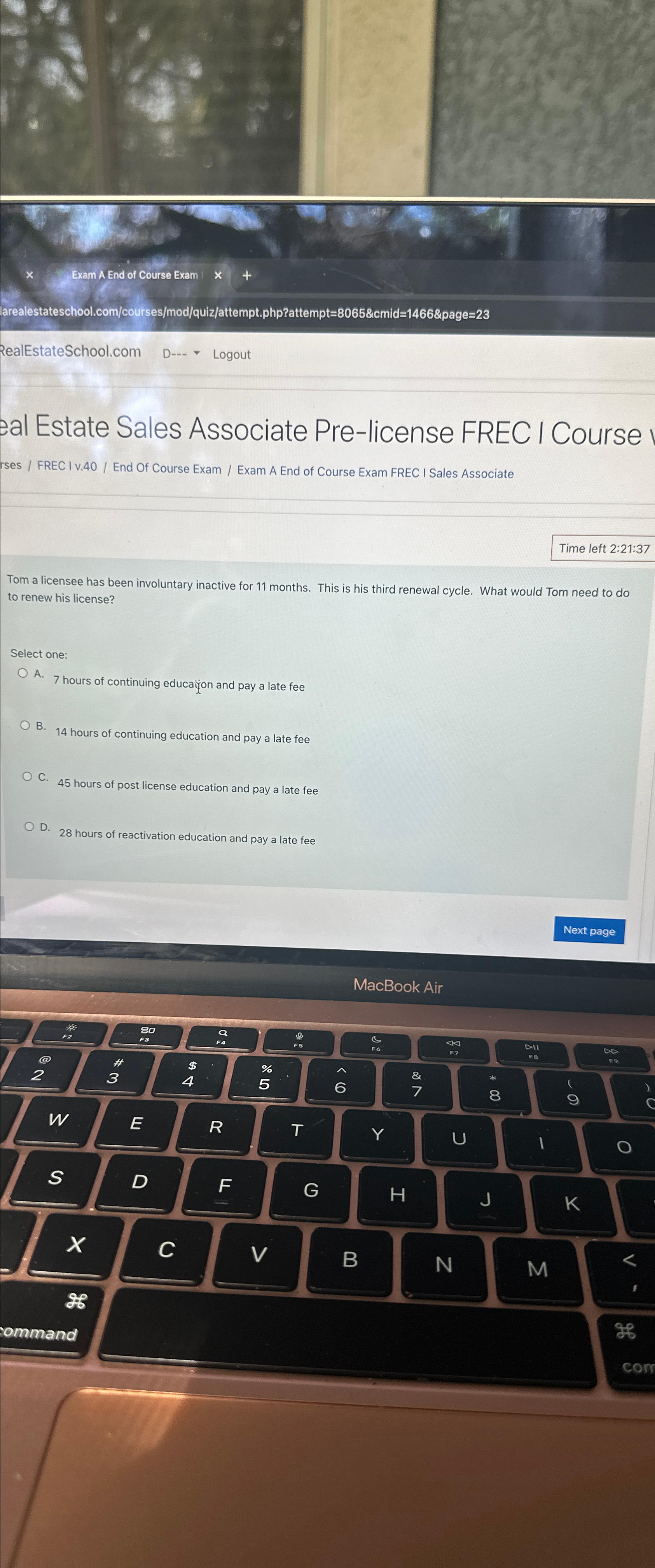 eal Estate Sales Associate Pre-license FREC I | Chegg.com