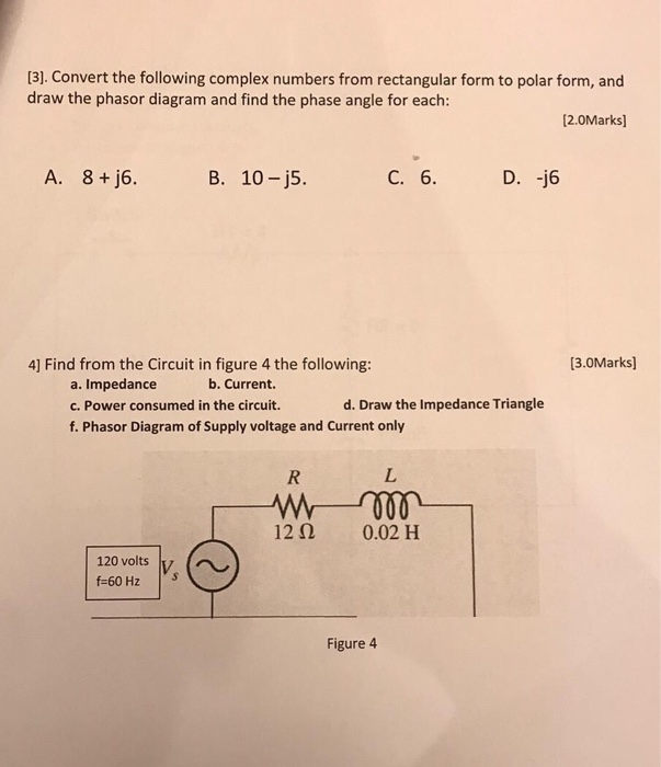Solved [3]. Convert the following complex numbers from | Chegg.com