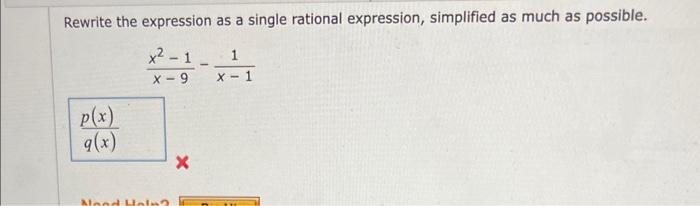 Solved Rewrite the expression as a single rational | Chegg.com