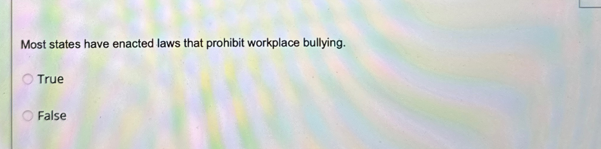 Solved Most states have enacted laws that prohibit workplace | Chegg.com