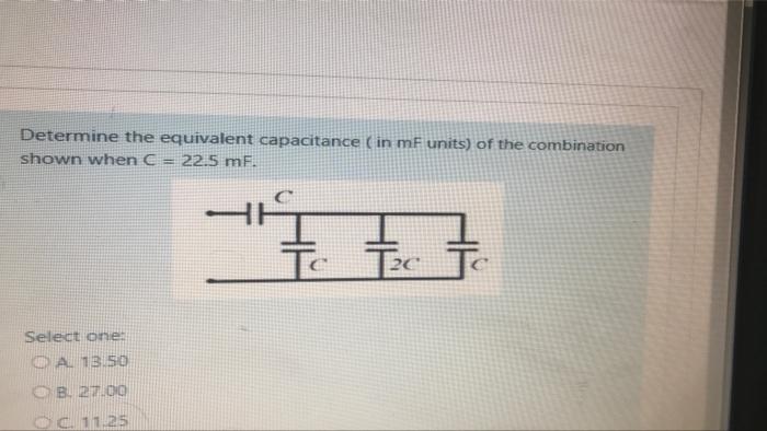 Solved Determine the equivalent capacitance (in mf units) of | Chegg.com