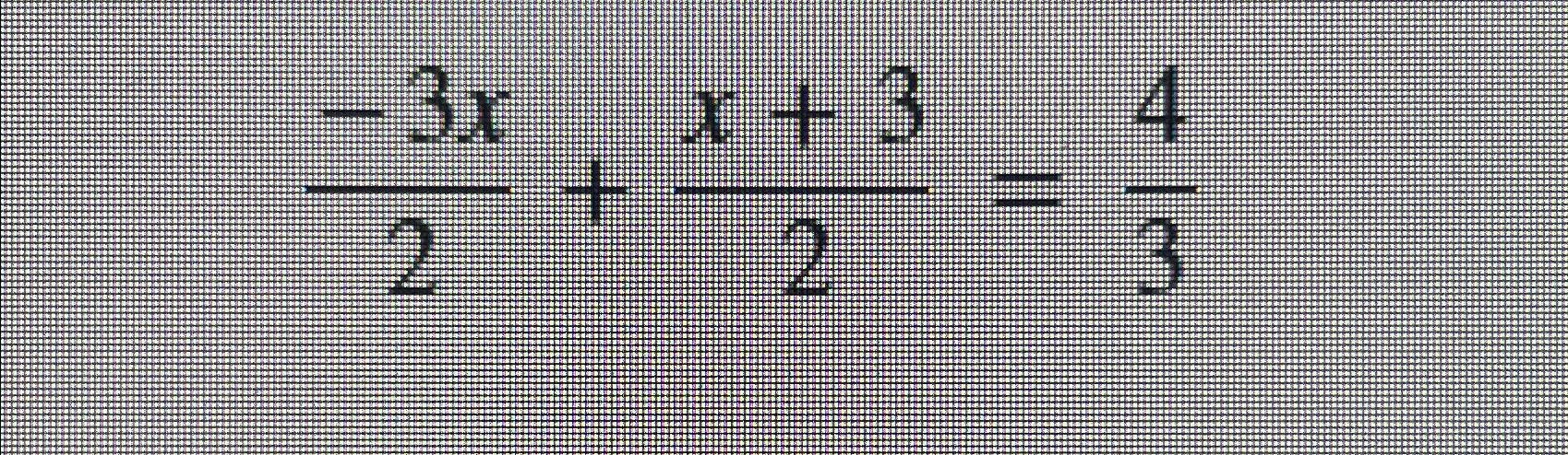 Solved -3x2+x+32=43 | Chegg.com