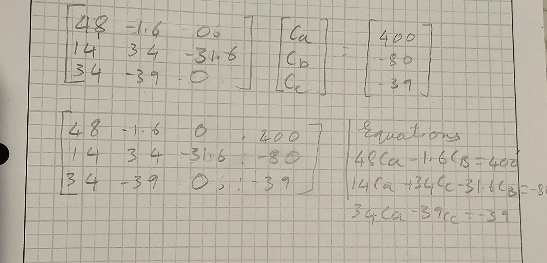 Solved Solve the system of linear equations using gauss | Chegg.com