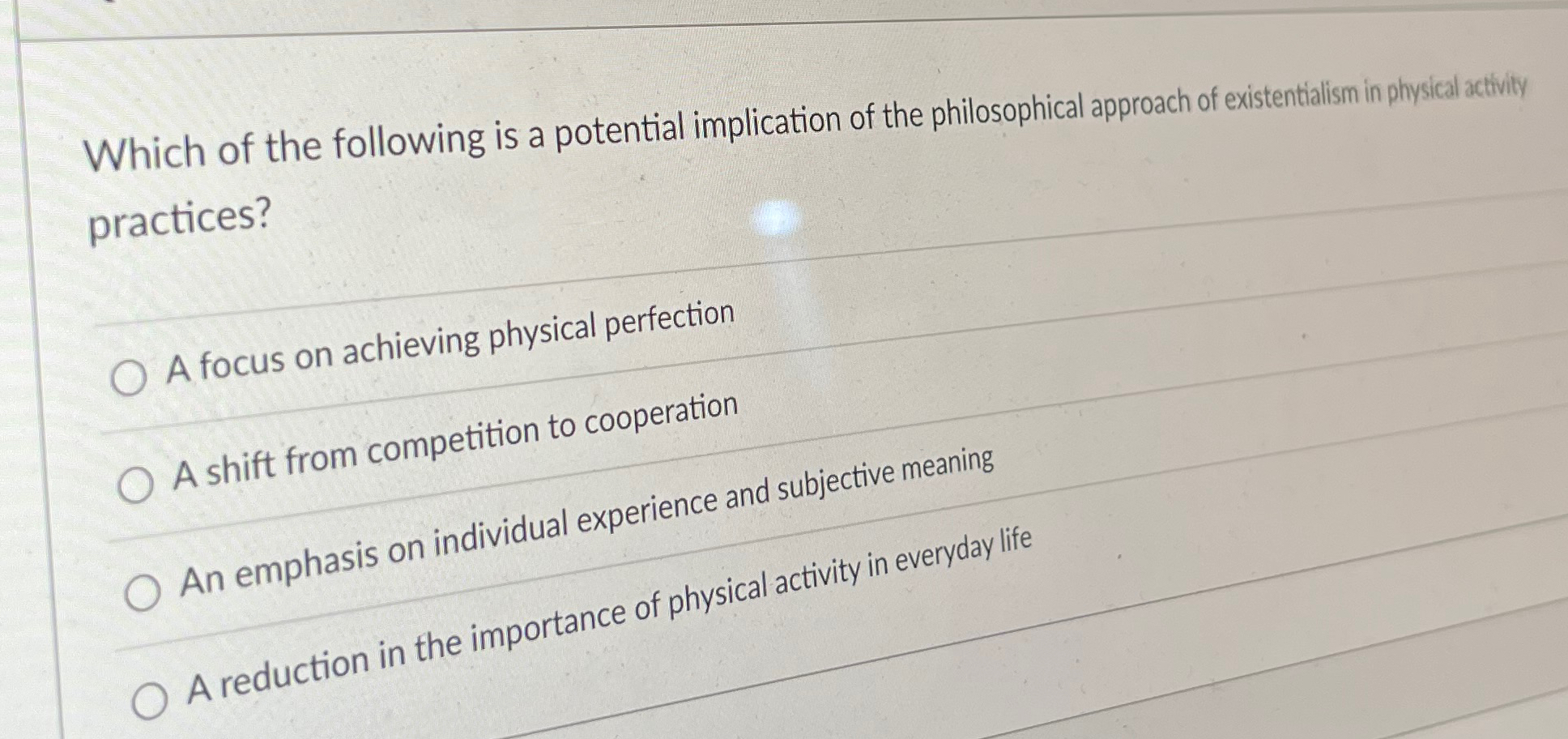 Solved Which of the following is a potential implication of | Chegg.com