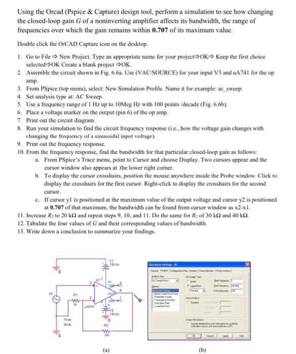 Solved Using the Orcad (Pspice & Capture) design tool, | Chegg.com