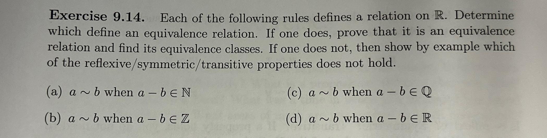 Solved Each of the following rules defines a relation on R. | Chegg.com