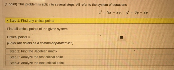 Solved 1 Point This Problem Is Split Into Several Steps