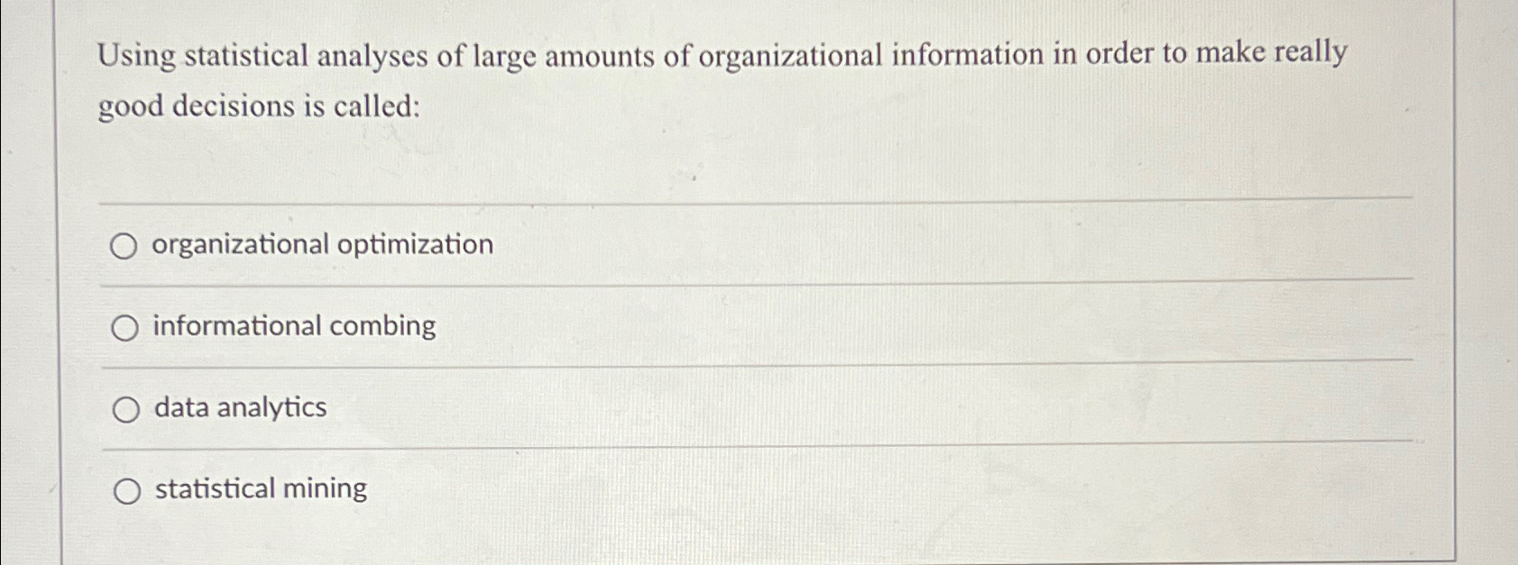Solved Using statistical analyses of large amounts of | Chegg.com