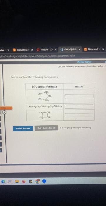 Solved \r\nUse the References to access important vafu Name | Chegg.com