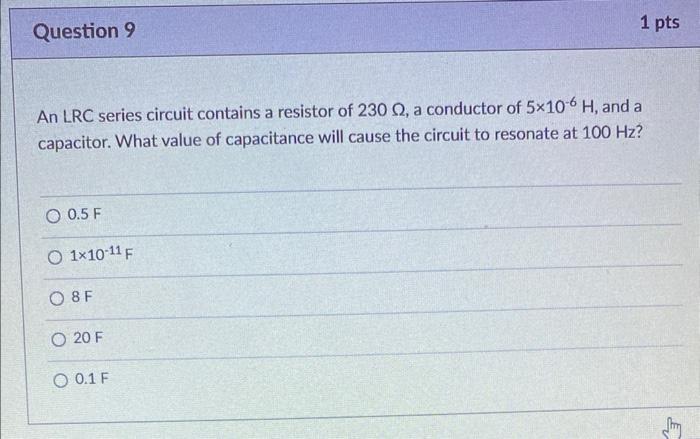 Solved An LRC series circuit contains a resistor of 230Ω, a | Chegg.com