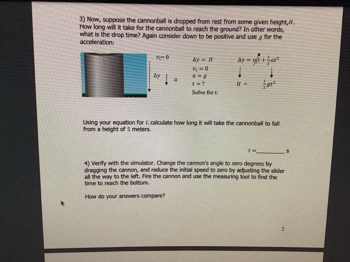 Solved Lab: Projectile Motion and Free Fall By investigating | Chegg.com