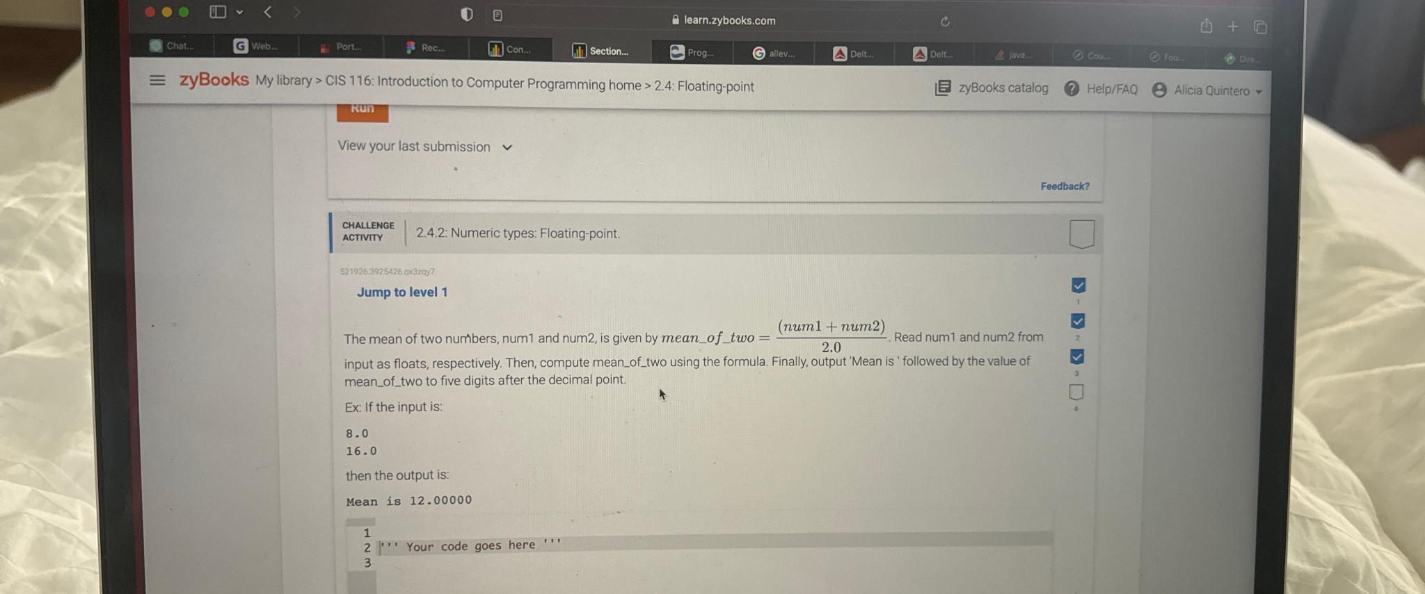 Solved zyBooks My library > ﻿CIS 116: Introduction to | Chegg.com