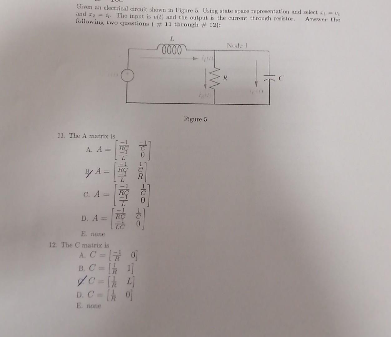 Solved Given an electrical circuit shown in Figure 5. Using | Chegg.com