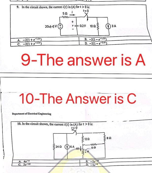 Solved 9-The answe 10-The Answe | Chegg.com