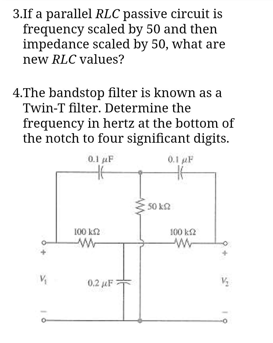 Solved 3.If a parallel RLC passive circuit is frequency | Chegg.com