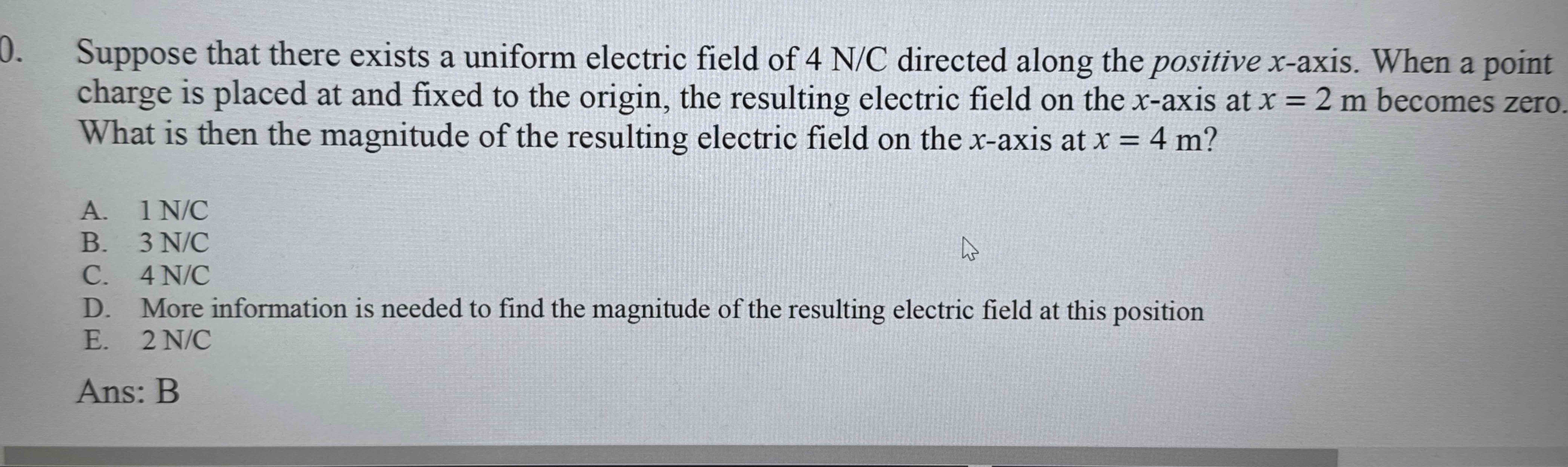 Solved Suppose that there exists a uniform electric field of | Chegg.com