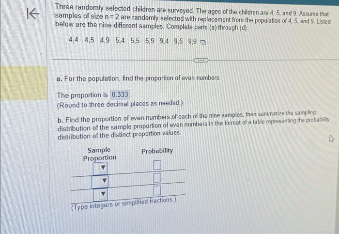 Solved Three randomly selected children are surveyed. The | Chegg.com