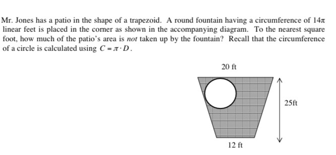 Solved Mr. Jones has a patio in the shape of a trapezoid. A | Chegg.com